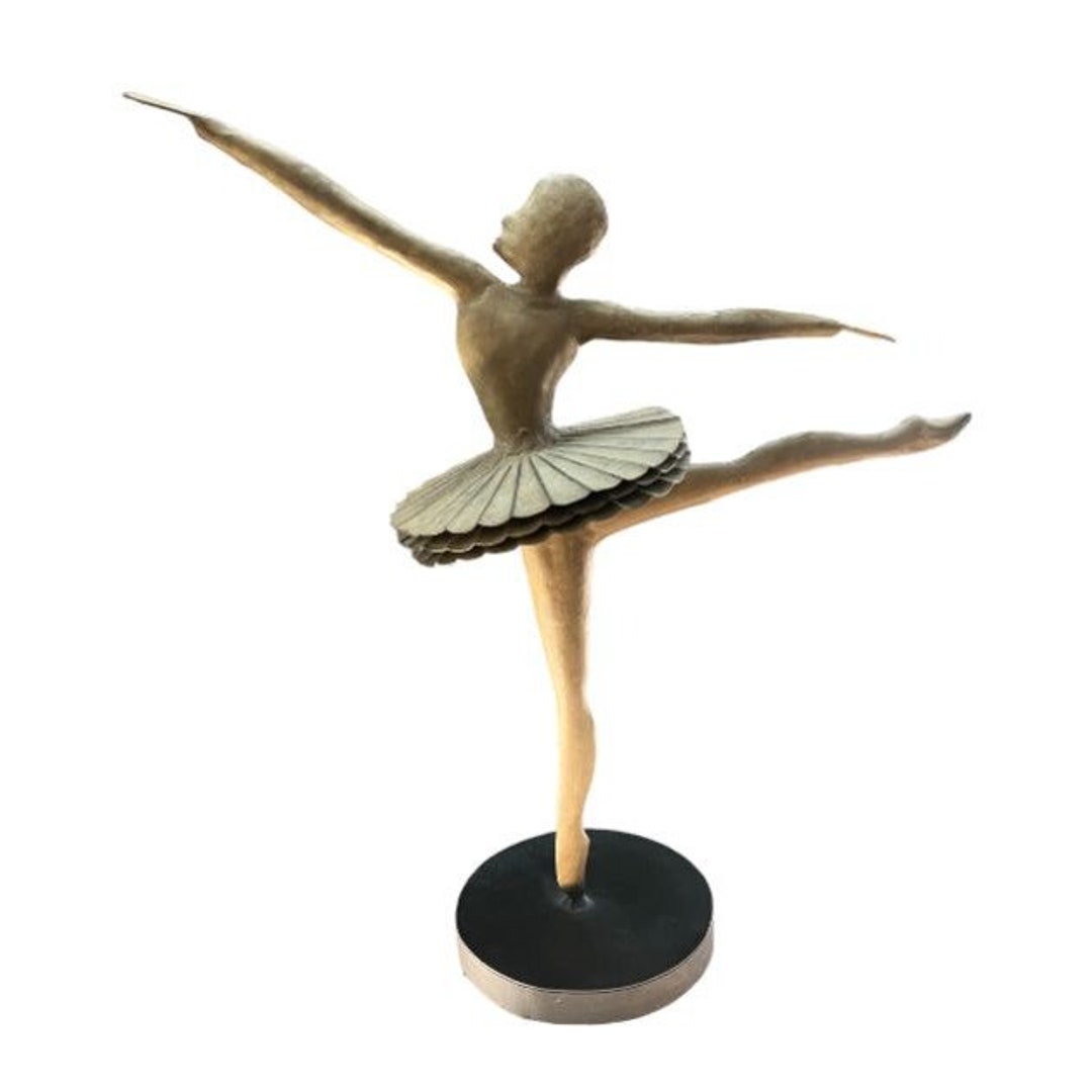 Vintage Wood Cut Ballerina Ballet Statue Art - Etsy