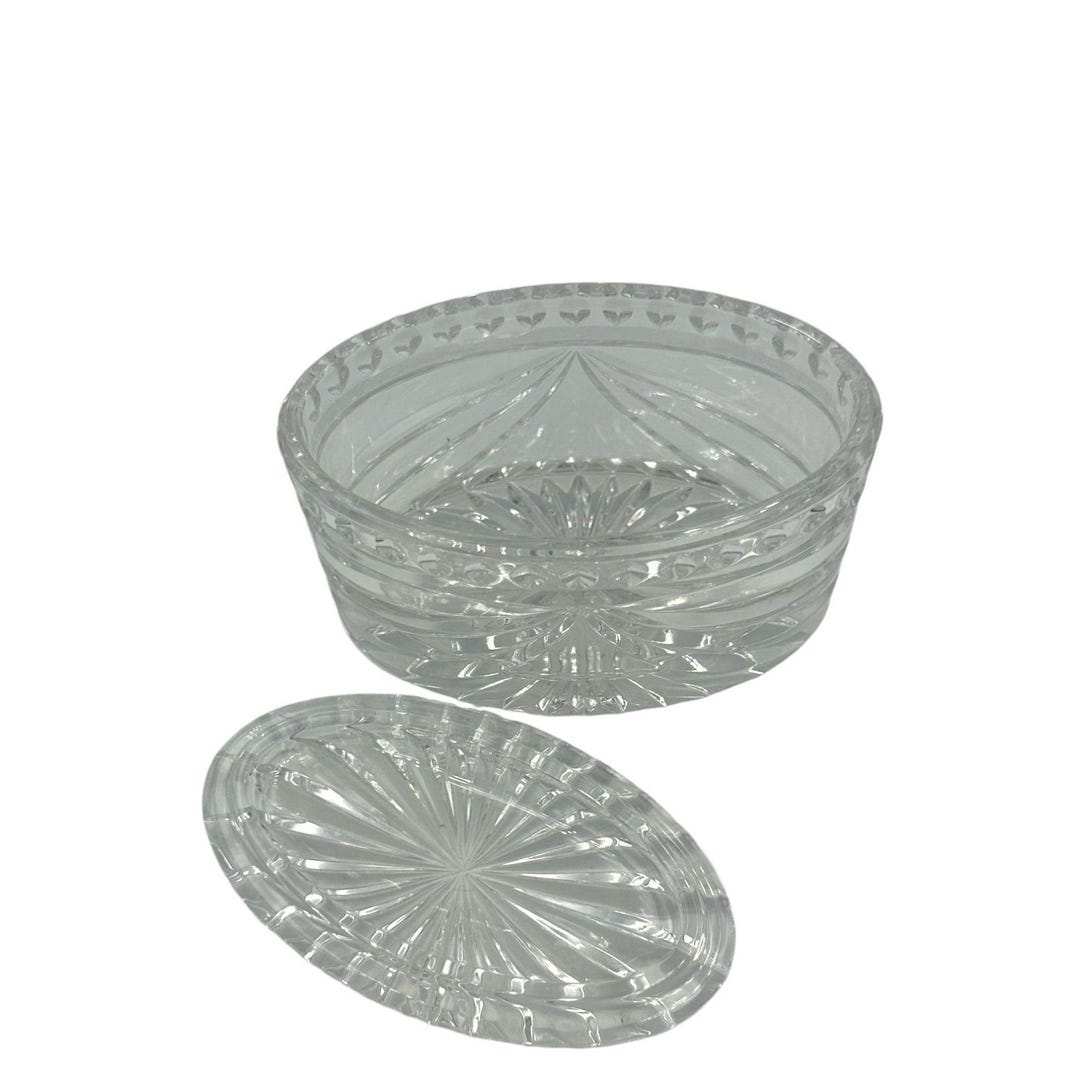Waterford Crystal Clear Glass Overture Oval Trinket Box With Lid - Etsy