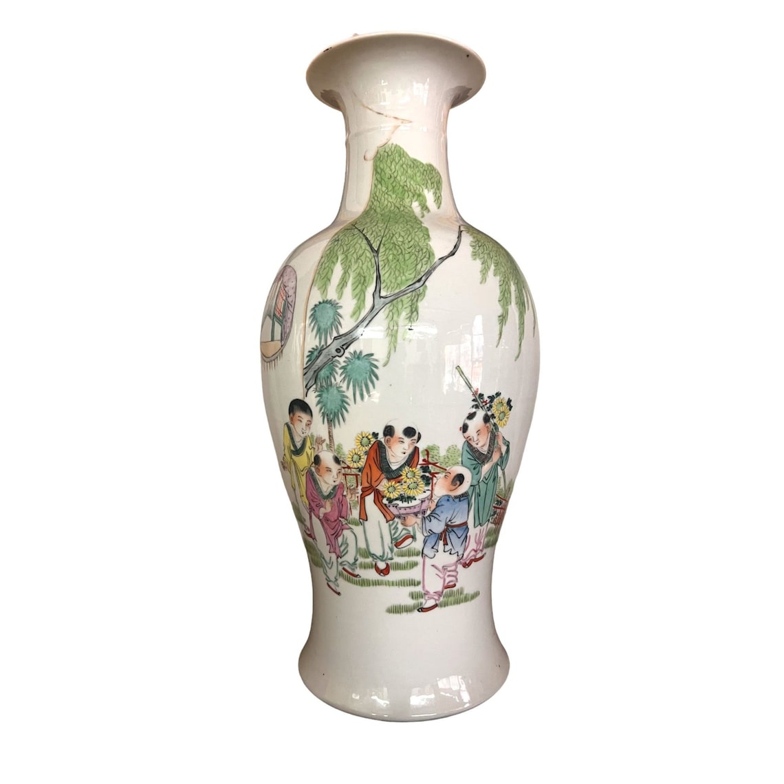Vintage Large Porcelain Chinese Vase - Etsy