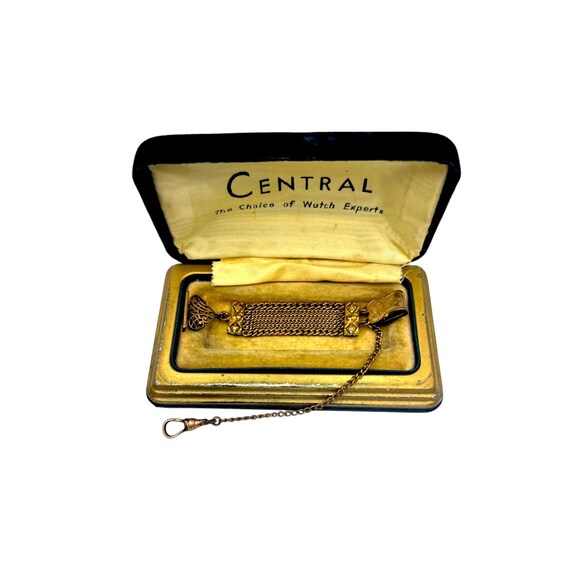 Vintage Ornate Central Pocket Watch Chain and FOB wit… - Gem