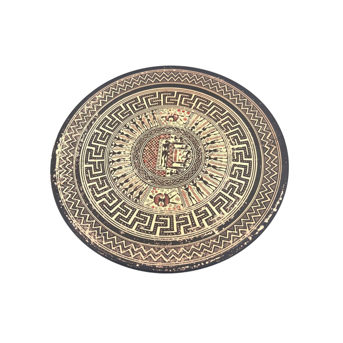 Antique Ancient Rome Clay Plate With Ornate Pattern - Etsy