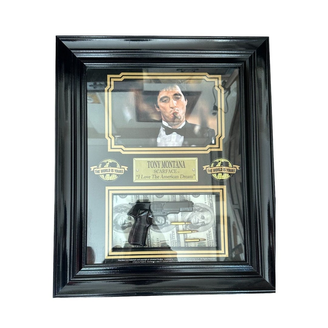 Scarface-tony Montana Framed Shadow Box "i Love the American Dream" - Etsy