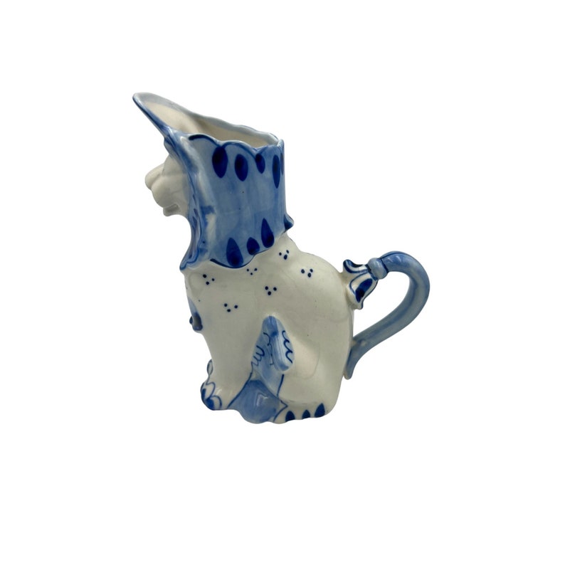 Vintage Porcelain Gzhel Lion Pitcher - Etsy