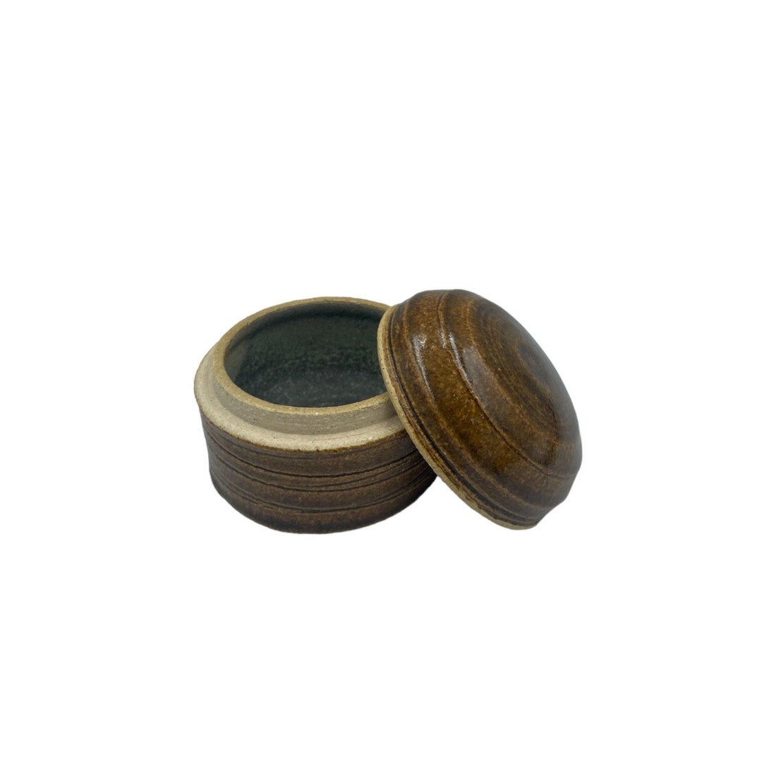 Vintage Handmade Ceramic Trinket Box - Etsy