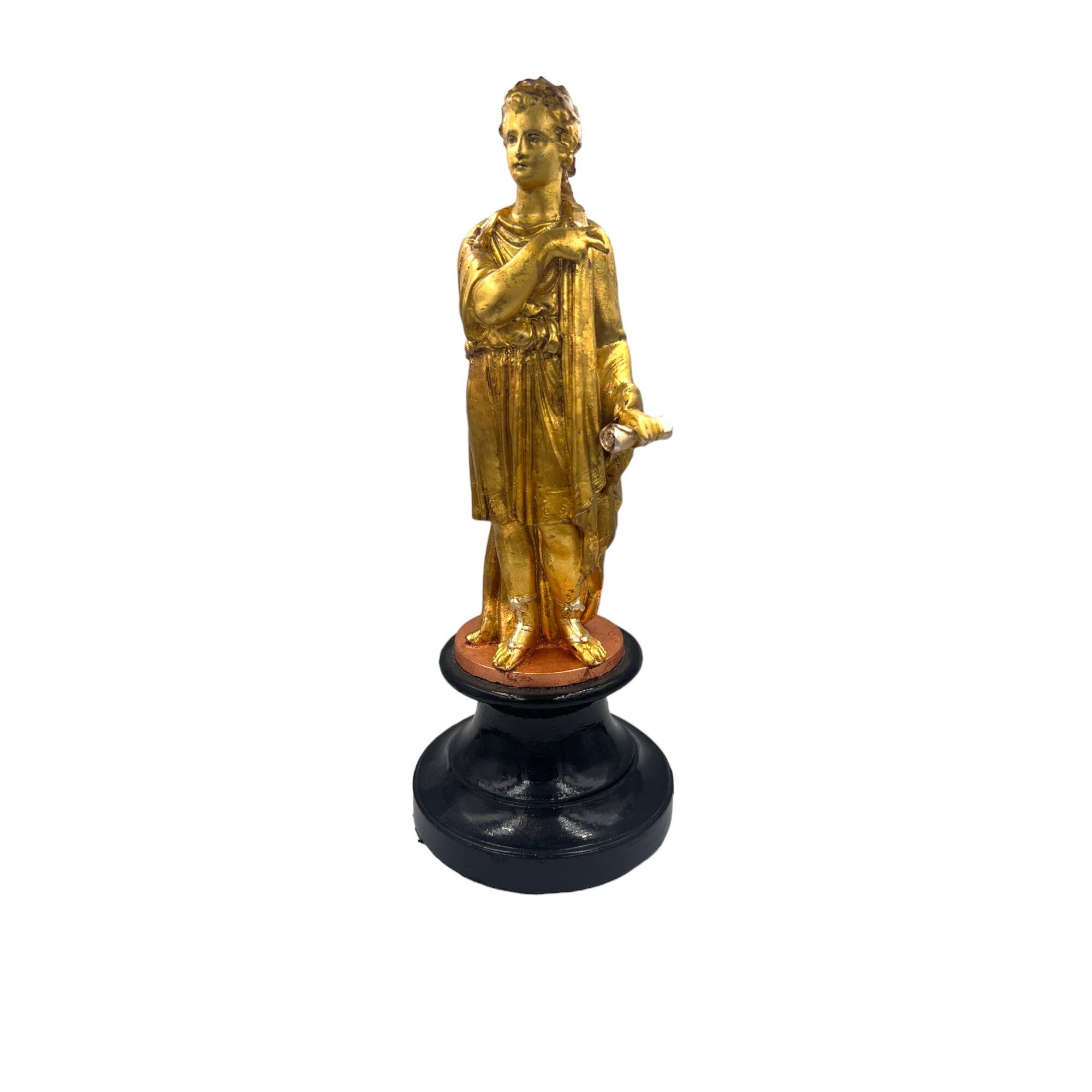 Vintage Greek God Statue Gold Painted - Etsy