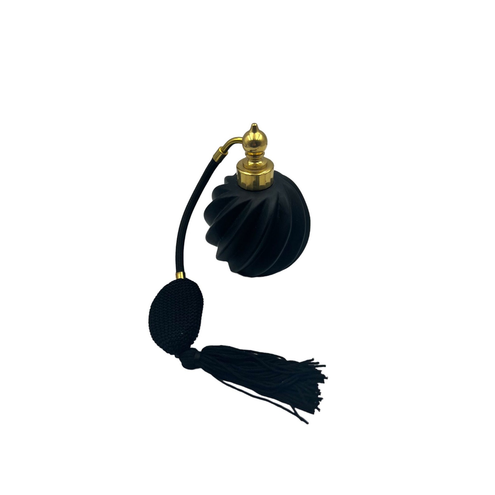 Vintage Matte Black Perfume Bottle - Etsy