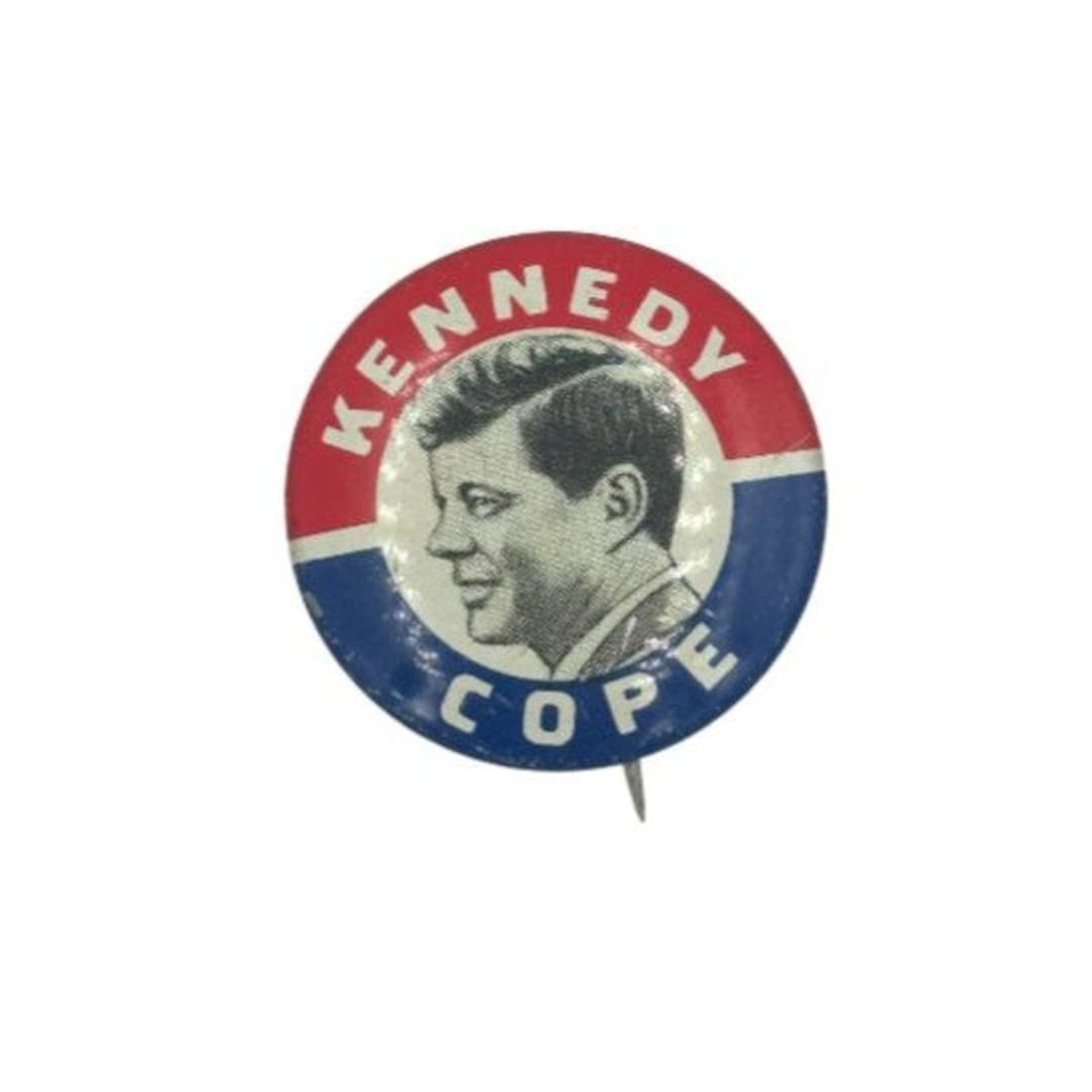 Vintage John F Kennedy JFK Election Pin kennedy Cope - Etsy