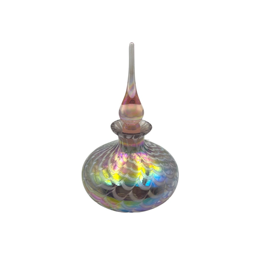 Vintage Iridescent Perfume Decanter Bottle - Etsy