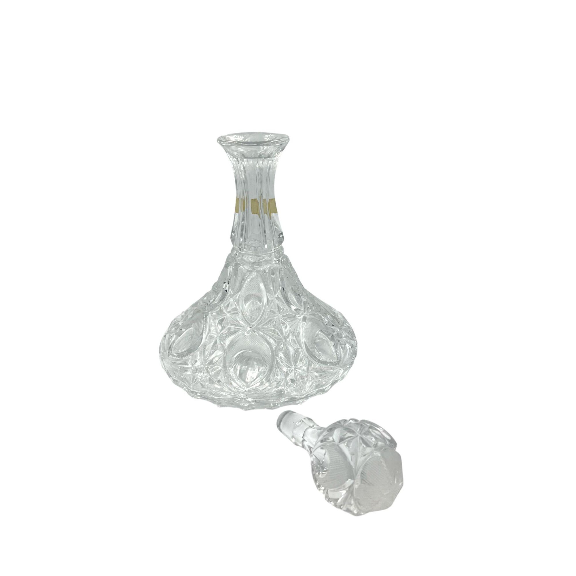 Antique Large Crystal Decanter With Topper - Etsy