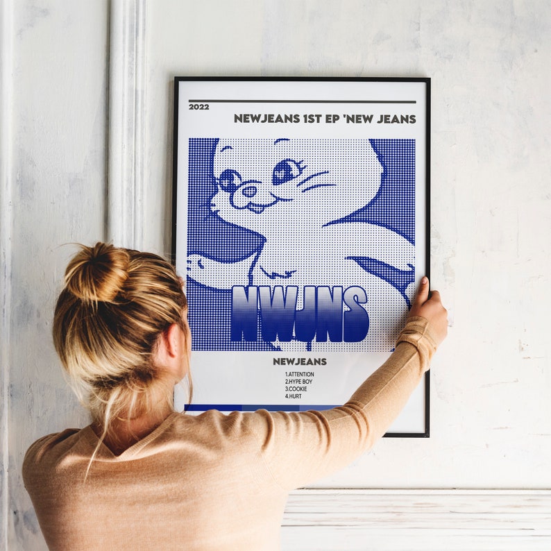 Newjeans Newjeans 1st Ep 'new Jeans Album Cover Print Poster Digital ...