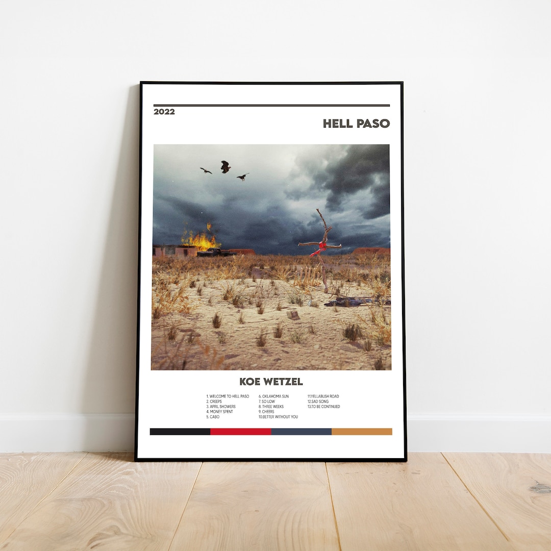 Koe Wetzel Hell Paso Album Cover Print Poster Digital Download Album ...