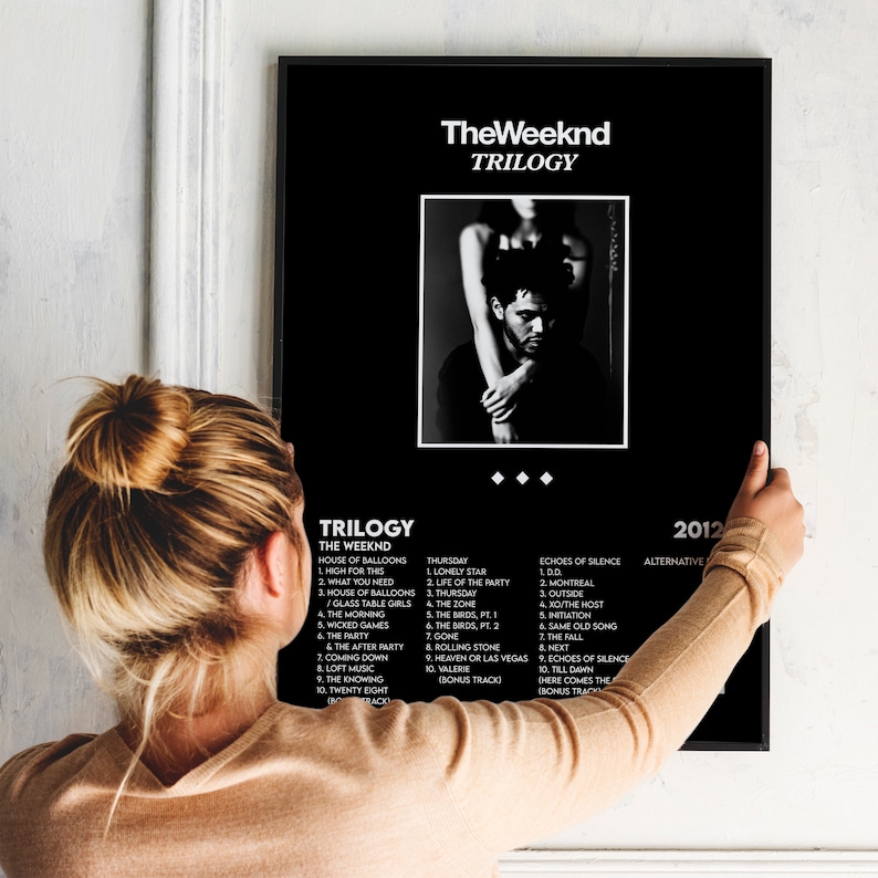 The Weeknd Trilogy Album Cover Print Poster Digital Download Album Art ...
