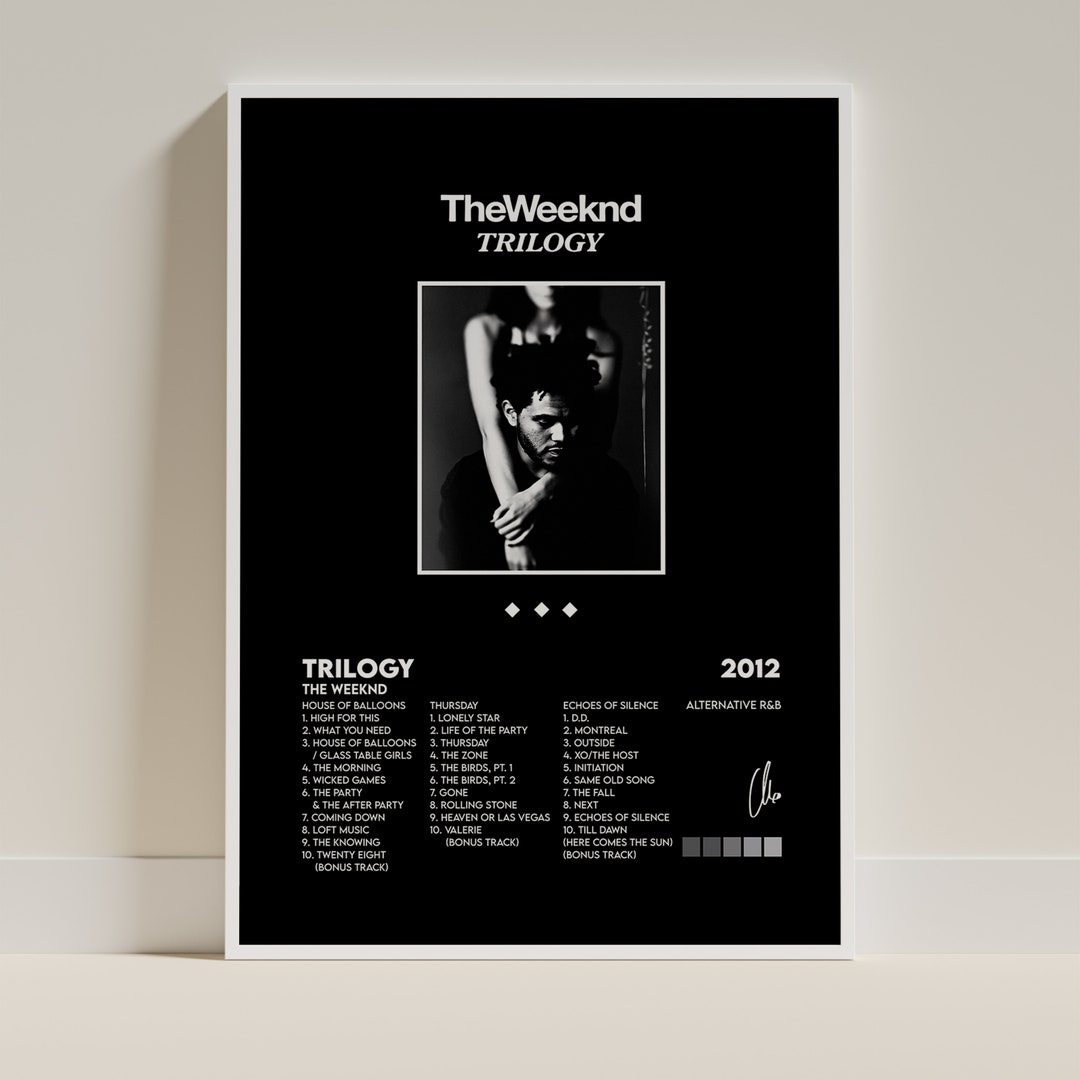 The Weeknd Trilogy Album Cover Print Poster Digital Download Album Art ...