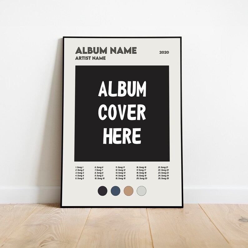 Custom Album Cover Poster: Personalized Music Art (digital Download) - Etsy