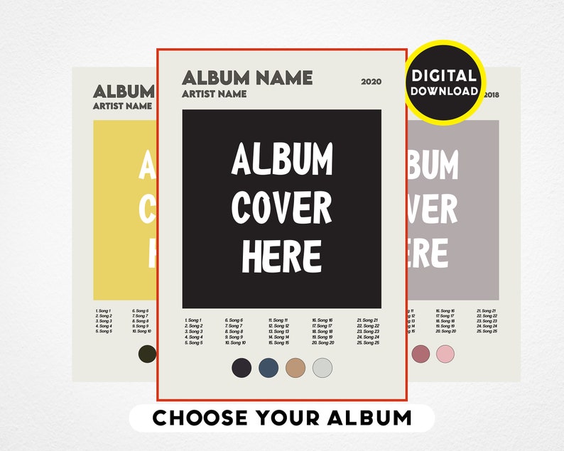 Custom Album Cover Poster: Personalized Music Art (digital Download) - Etsy