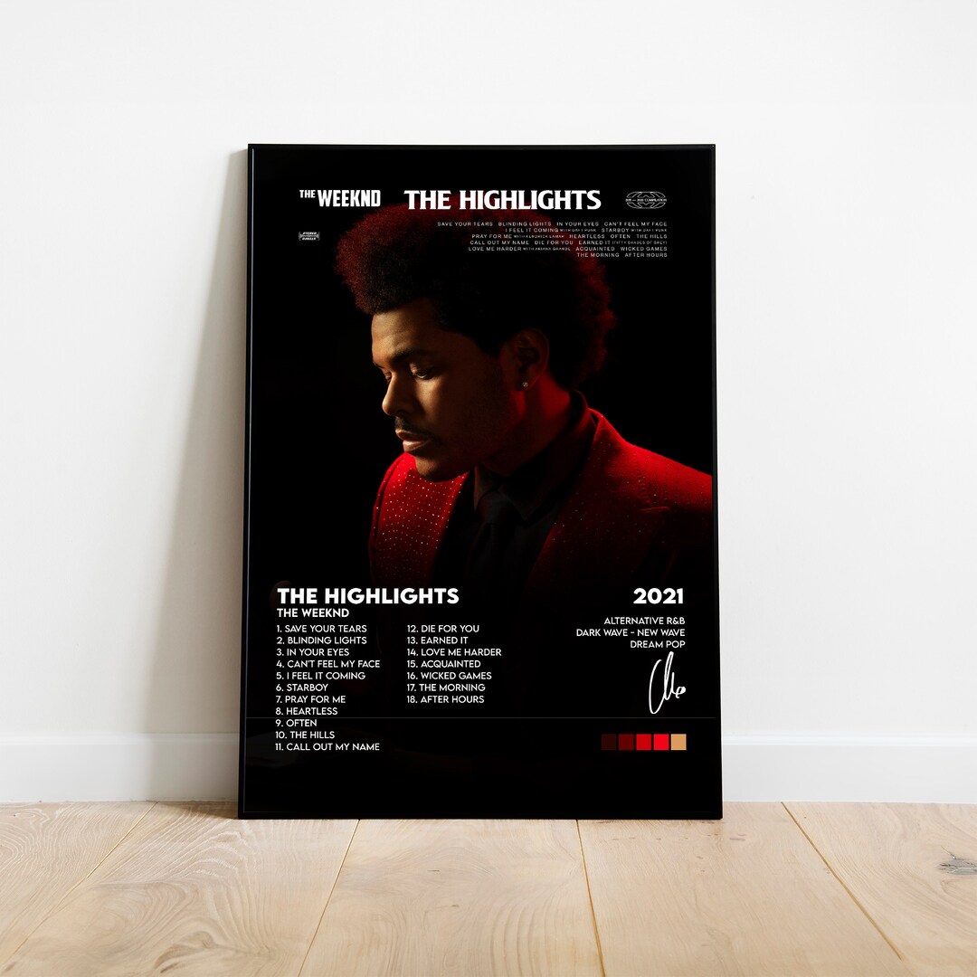 The Weeknd THE HIGHLIGHTS Album Cover Print Poster Digital Download ...