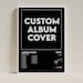 Custom Album Cover Art Print: Personalized Music Poster (digital ...