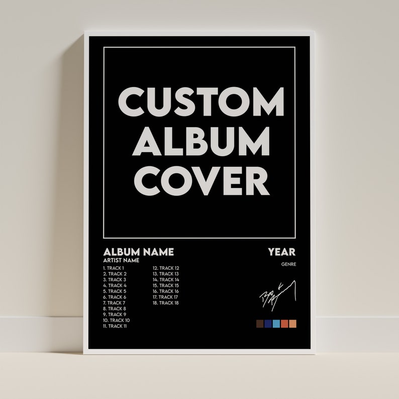 Custom Album Cover Art Print: Personalized Music Poster (digital ...