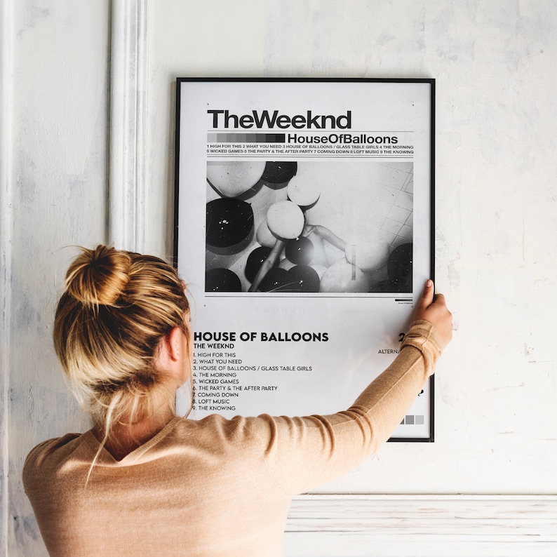 The Weeknd House of Balloons Album Cover Print Poster Digital Download ...