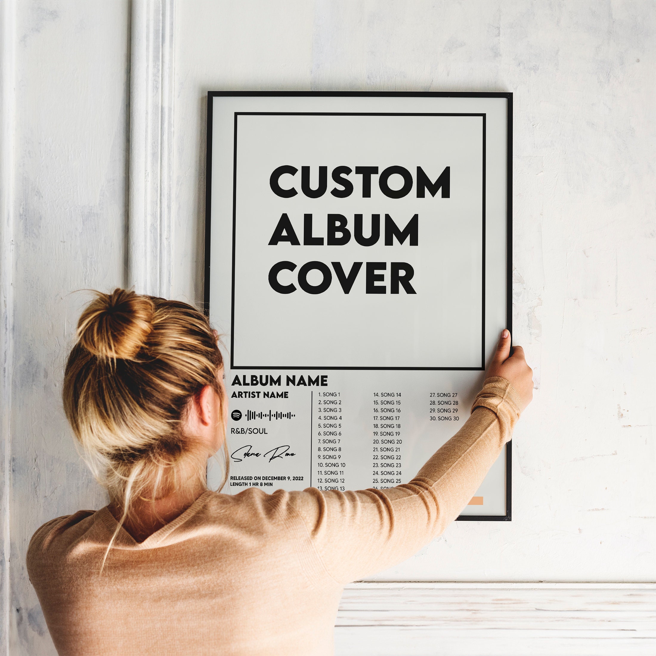 Custom Album Poster - Digital Album Art Poster Download - Home Decor ...