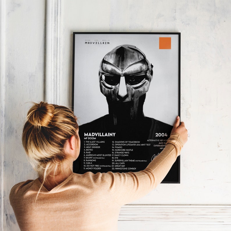 MF Doom MADVILLAINY Album Cover Print Poster Digital Download Album Art High Quality Custom ...