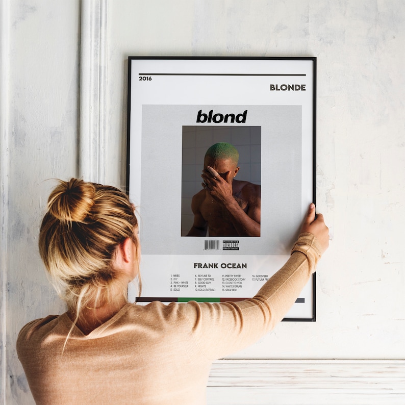 Frank Ocean Blonde Album Cover Print Poster Digital Download Album Art High Quality Custom ...