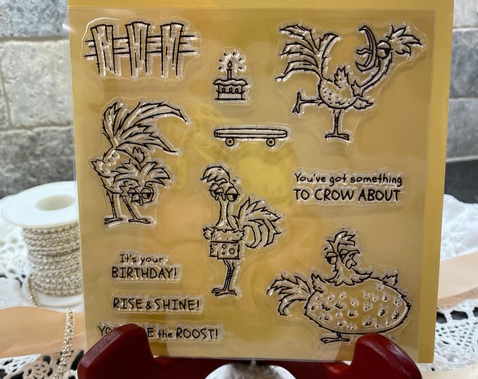 Funny Chickens Silicone Stamps Rubber Stamps Funny Stamps Acrylic Stamp ...