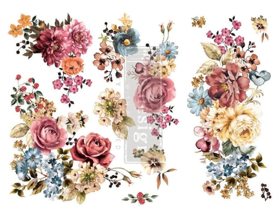 Ruby Rose Redesign With Prima Furniture Transfers Floral - Etsy