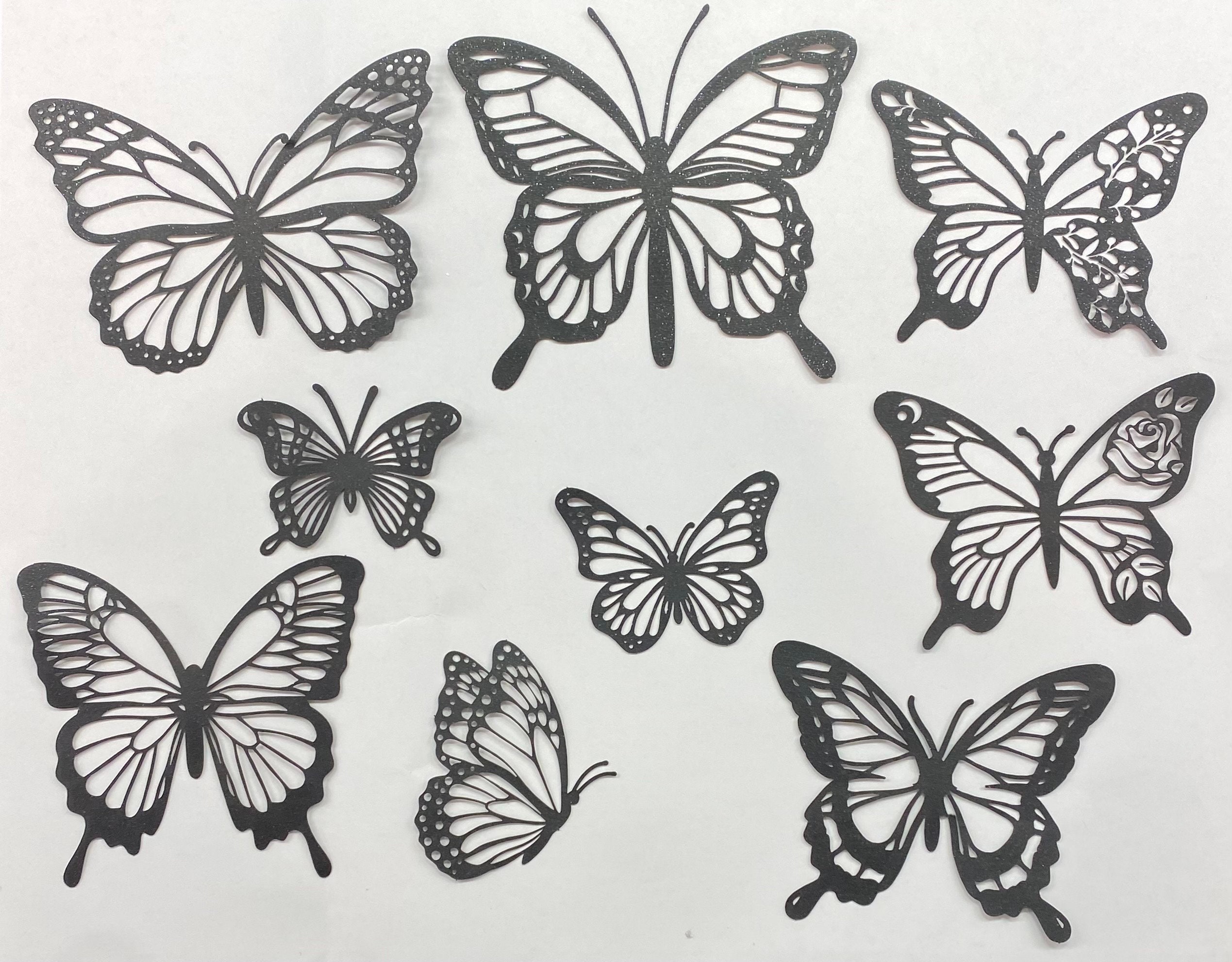 10 Butterfly Cut Outs, Craft Supplies, Paper, Scrapbooking, Stationary ...