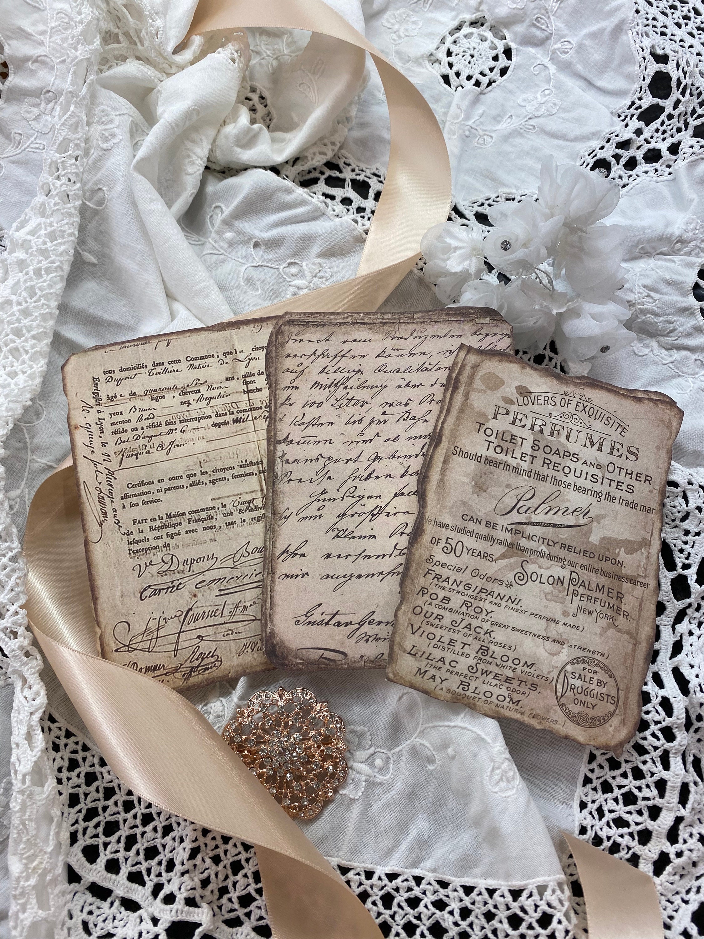 Vintage Paper With Vintage Letters and Spells Designs - Etsy