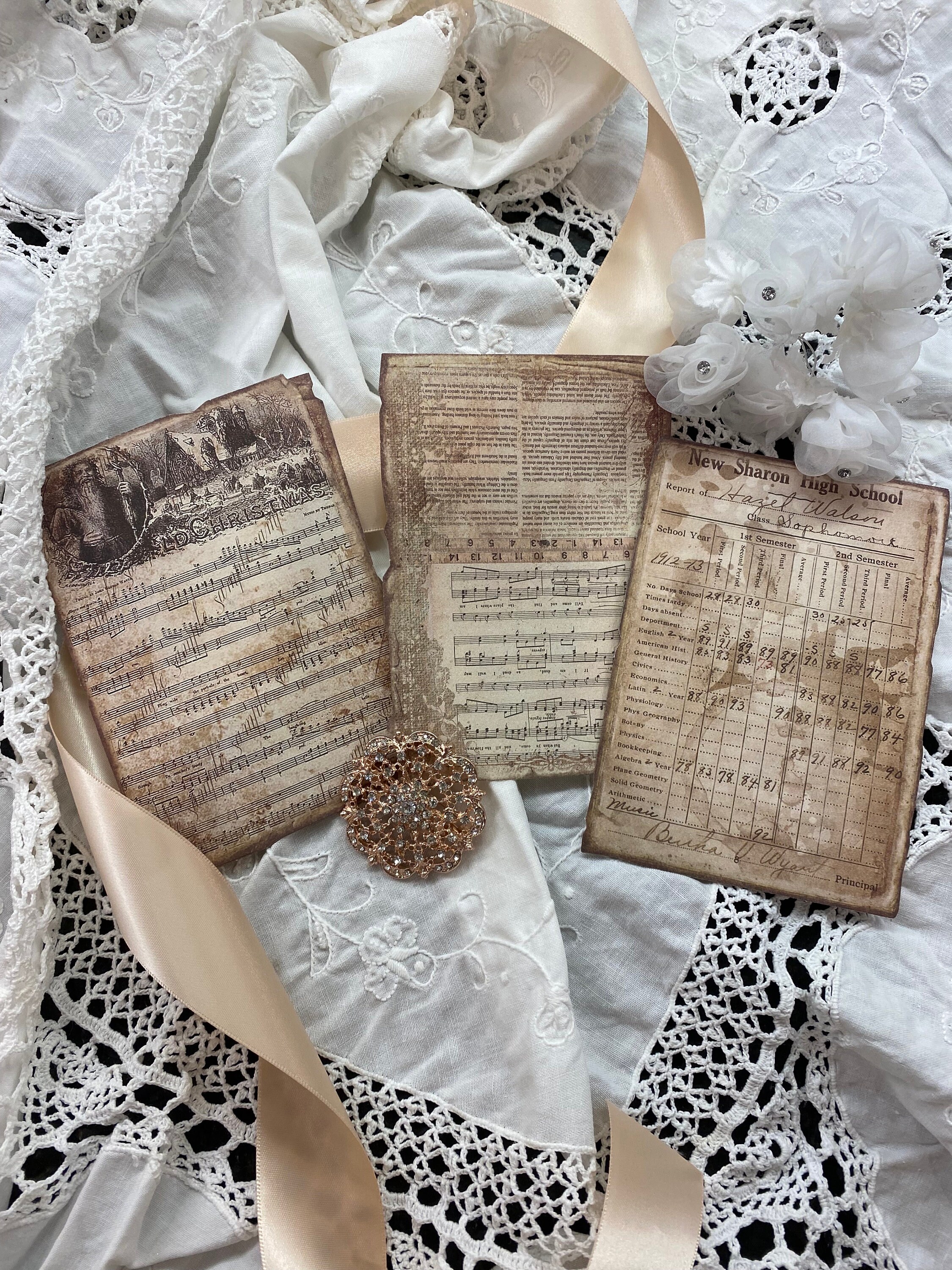 Vintage Paper With Vintage Letters and Spells Designs - Etsy
