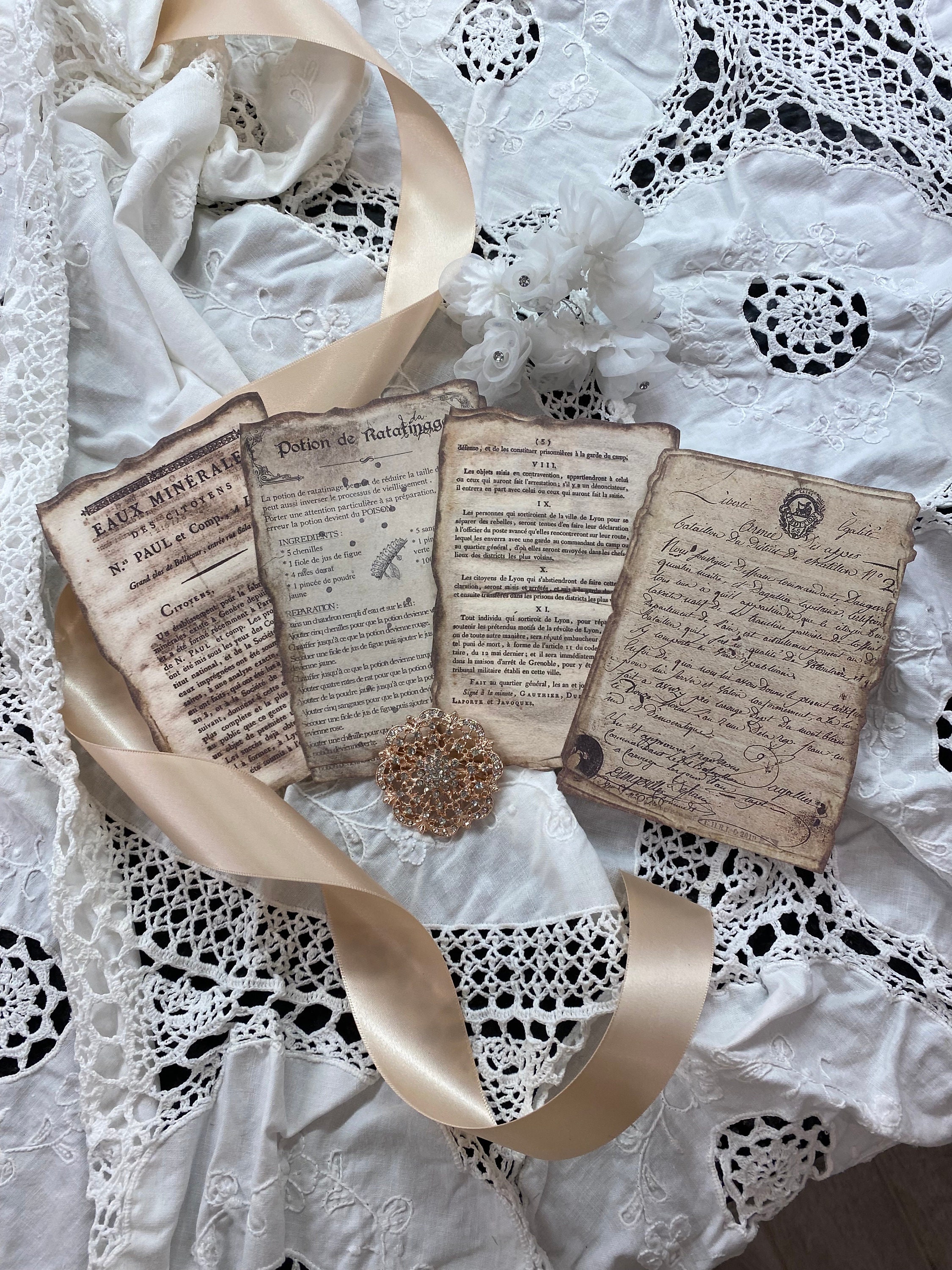 Vintage Paper With Vintage Letters and Spells Designs - Etsy