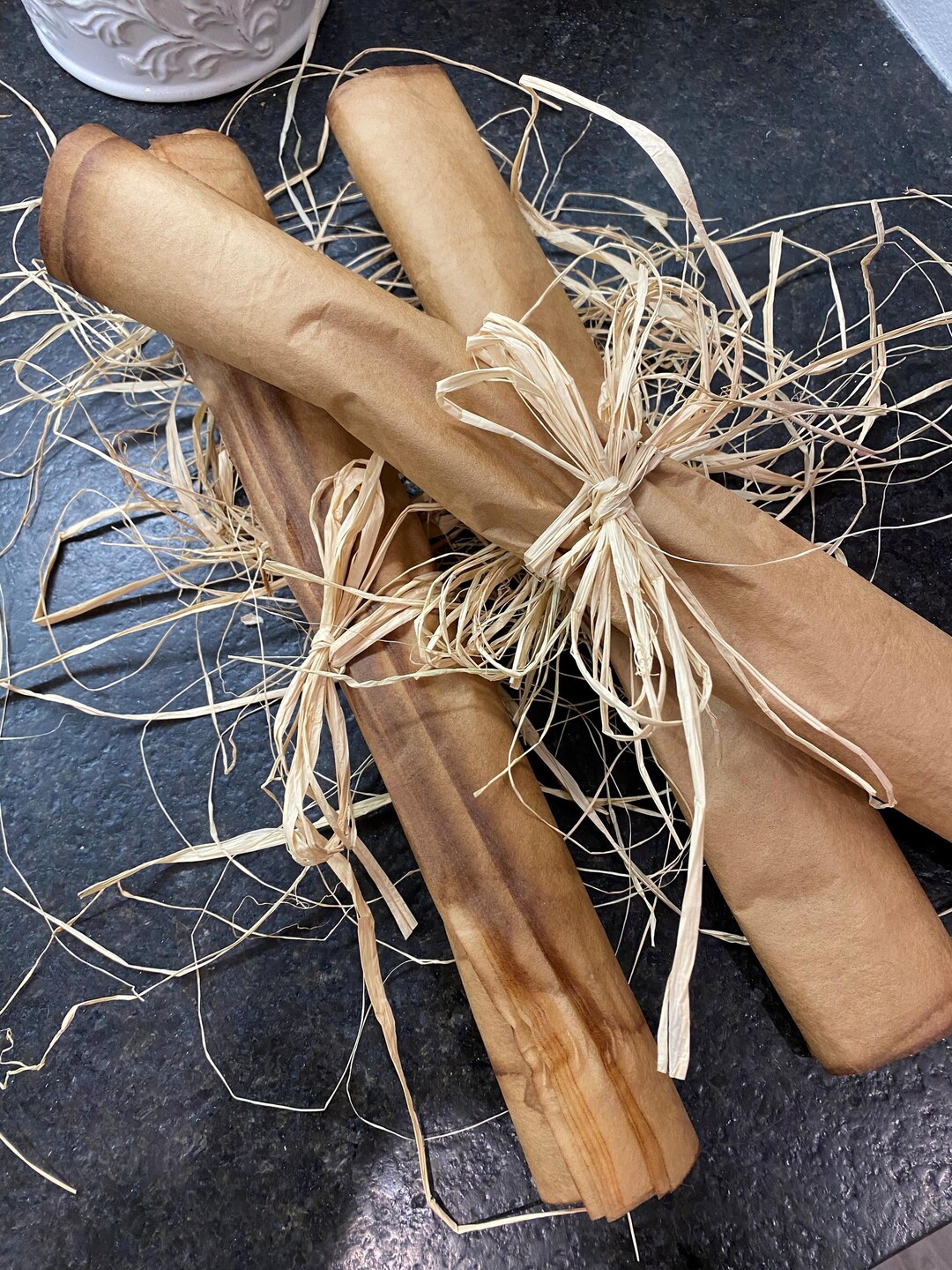 Handmade Cicada Wing Leather, Goose Skin Paper, Sheer Tea Stained Paper ...