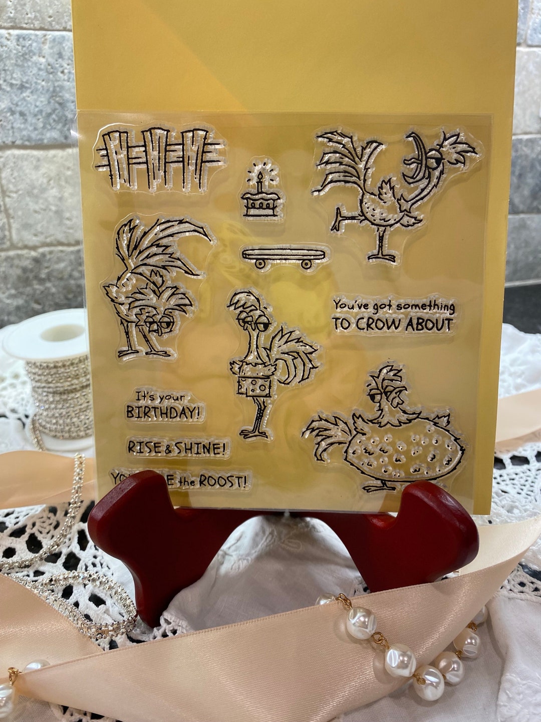 Funny Chickens Silicone Stamps Rubber Stamps Funny Stamps Acrylic Stamp ...