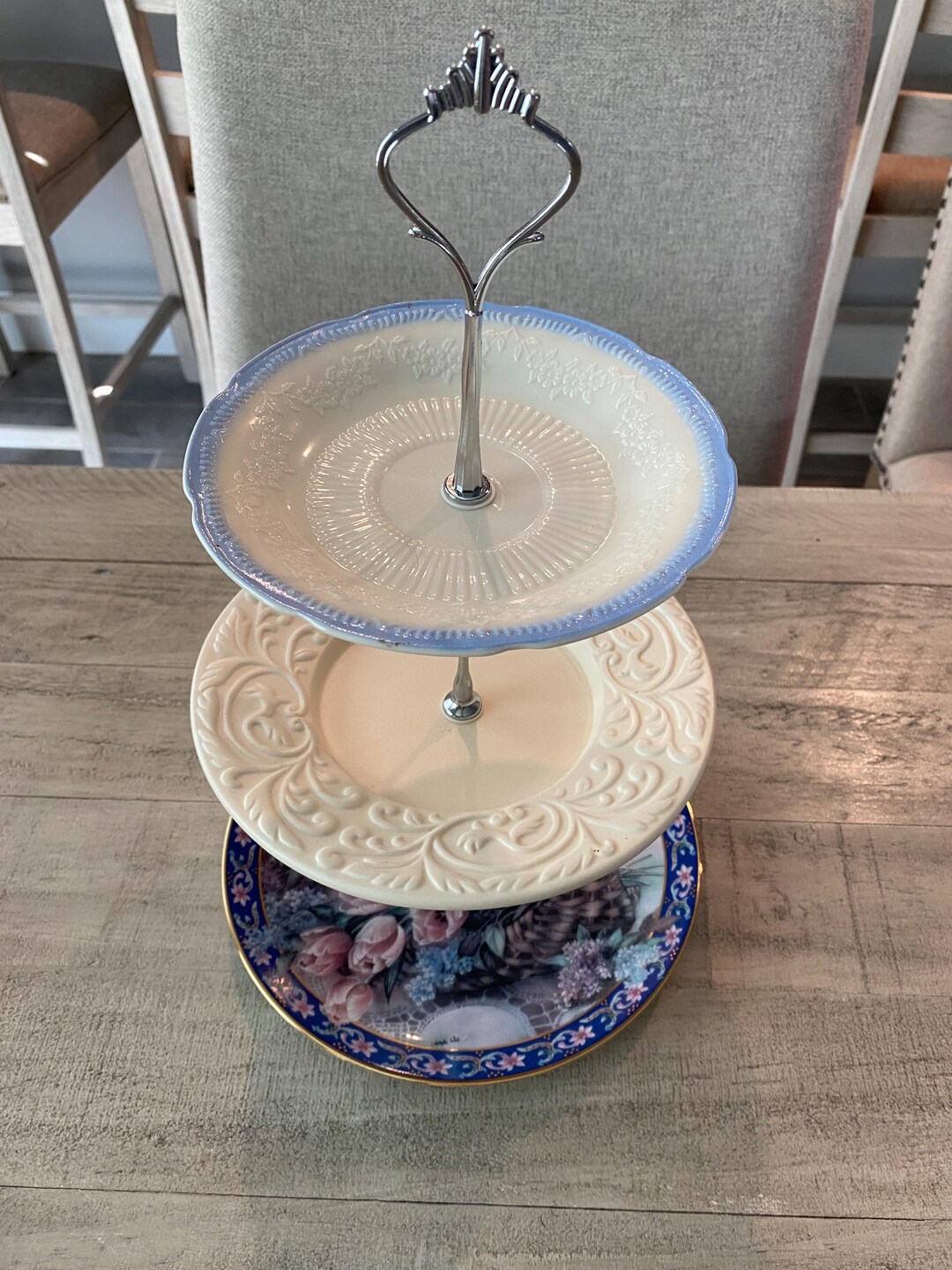 3 Tiered Cake Stand, 3 Tiered Stand, Tray, Bone China Tray, China ...