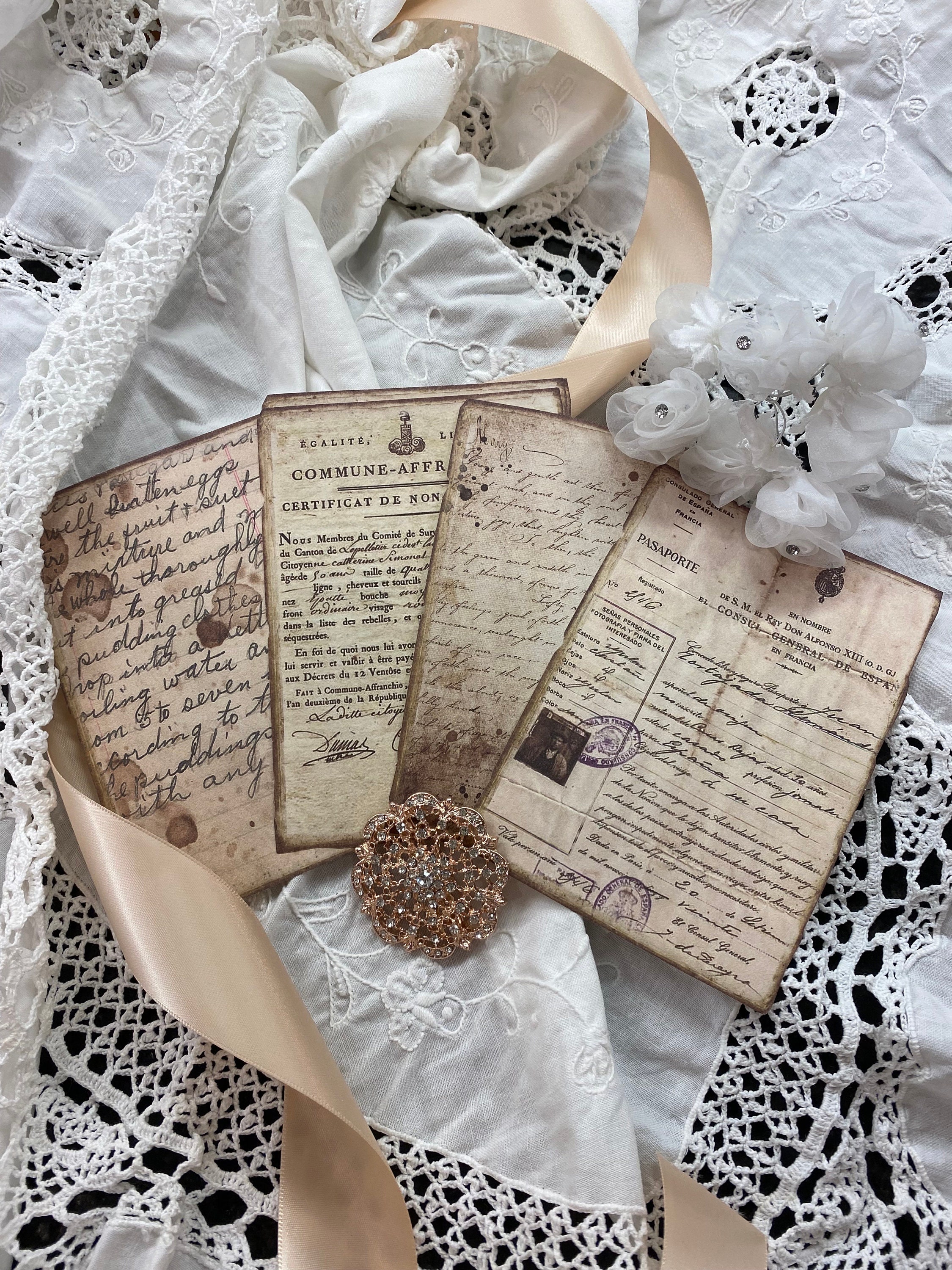 Vintage Paper With Vintage Letters and Spells Designs - Etsy