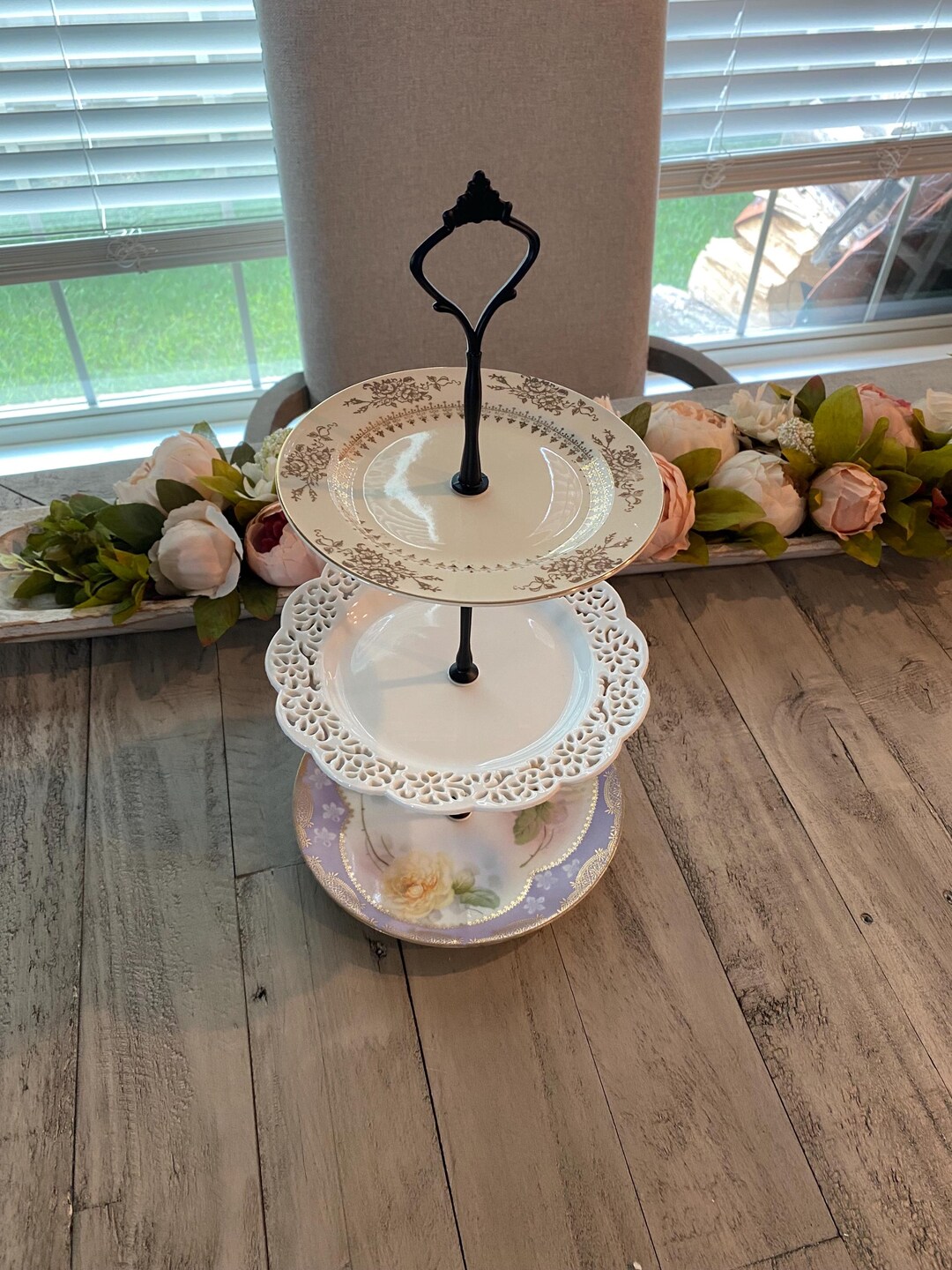 3 Tiered Cake Stand, 3 Tiered Stand, Tray, Bavarian China Tray ...
