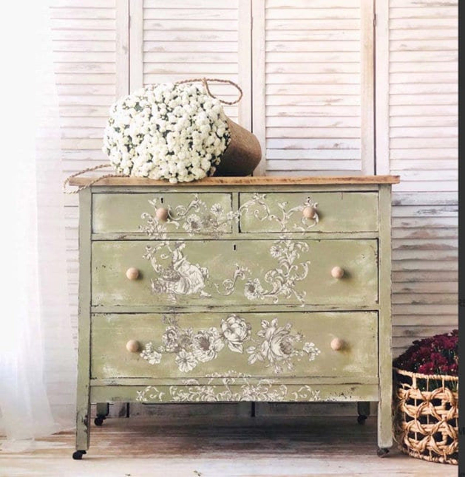 Alaina Toile Redesign by Prima Furniture Transfers French - Etsy