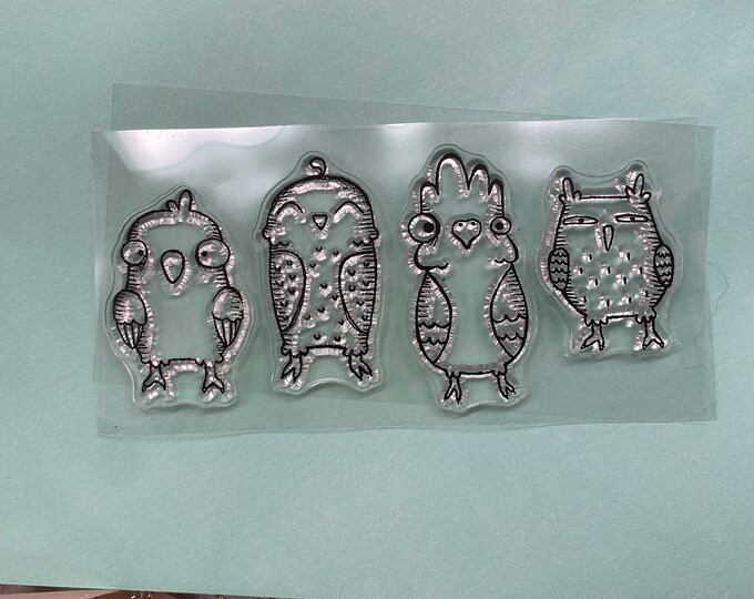 Funny, Fat Birds Stamp Rubber Stamps Funny Stamps Acrylic Stamp ...