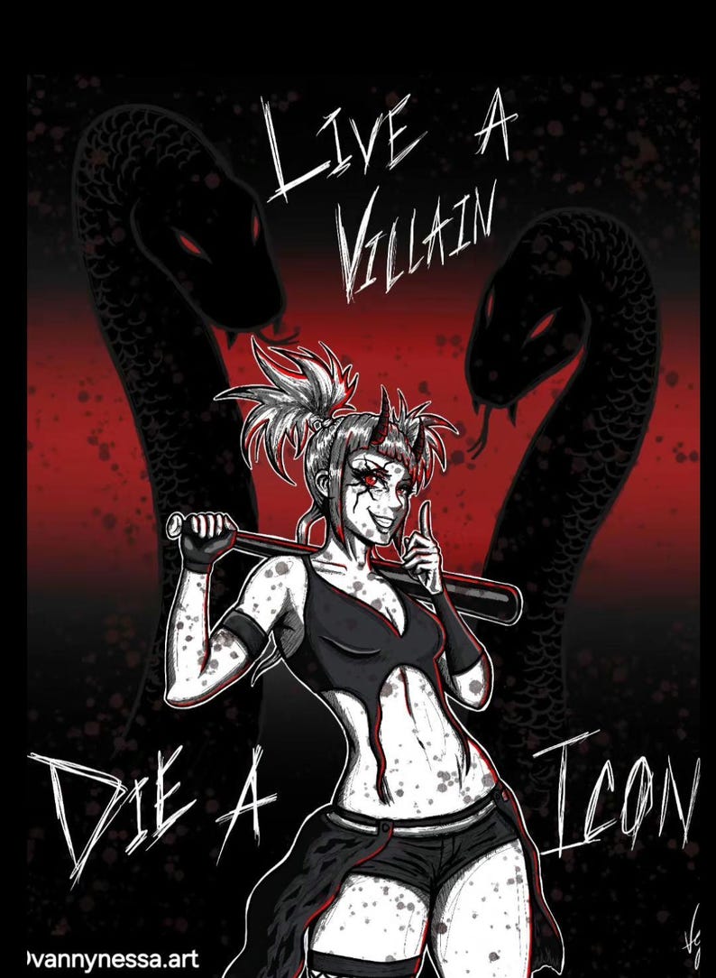 Chokehold Cherry Python Art Inspired by Ashnikko Lyrics - Etsy