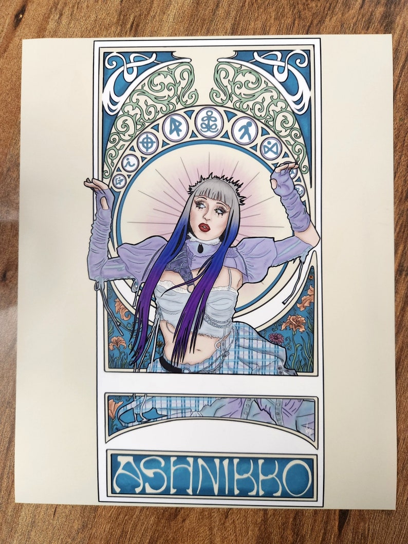 Art Nouveau Ashnikko Print - Etsy