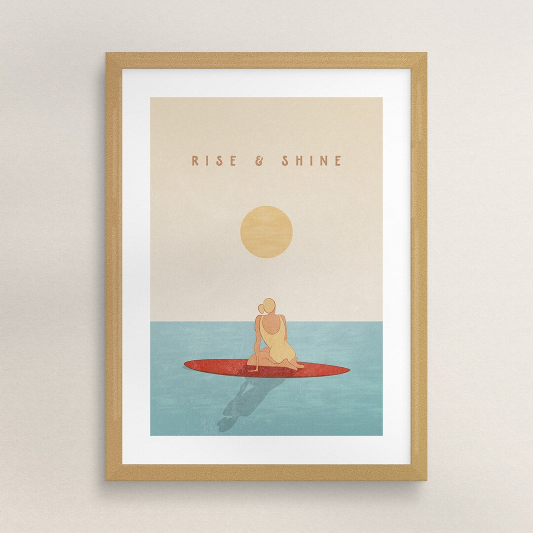 Rise & Shine Ocean Wall Art Print Brings Beach Vibes to Your - Etsy