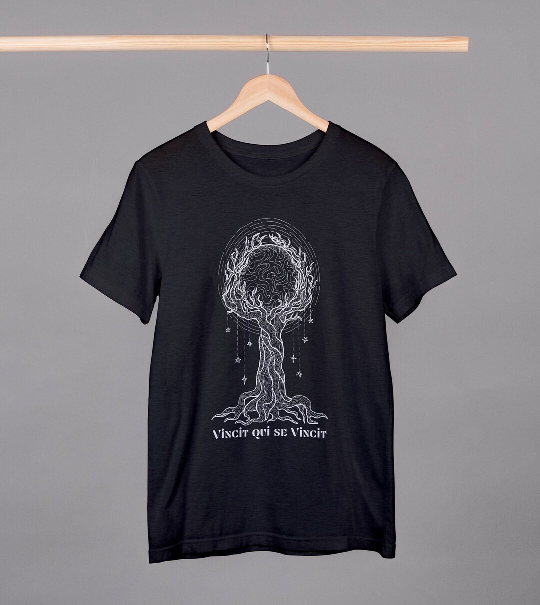 Tree of Life, Latin Quote vincit Qui Se Vincit, Esoteric Vibe Unisex T ...