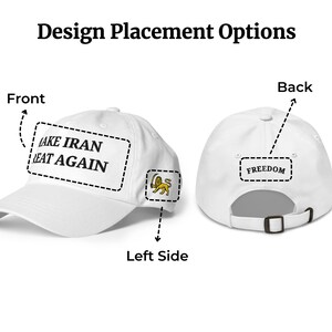 Make Iran Great Again Hat, MIGA Trump Cap, Free Iran Lion and Sun Hat ...