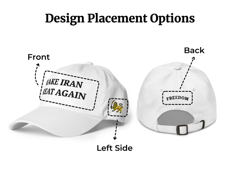 Make Iran Great Again Hat, MIGA Trump Cap, Free Iran Lion and Sun Hat ...