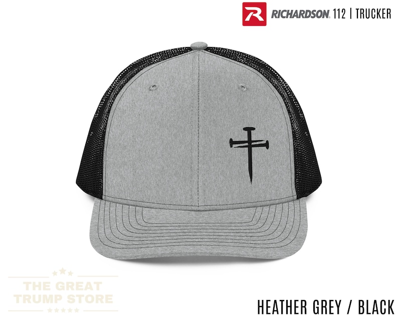 Three Nails Cross Trucker Hat | Christian Hat for Men Women | Faith ...