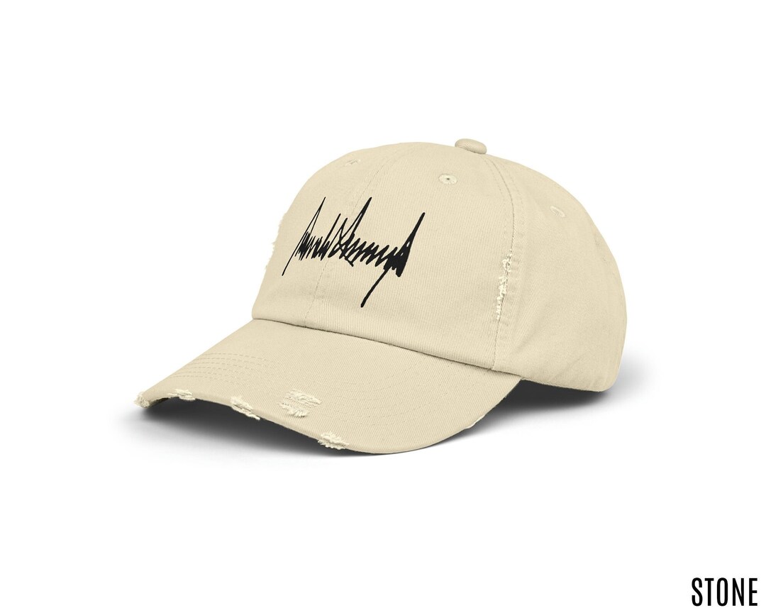 Trump Signature Hat Distressed Trump Cap Gift for Dad Birthday Gift ...