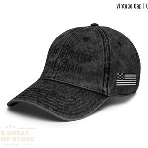 Dark Gothic MAGA Hat Black Trump Cap, Make America Great Again Hat ...
