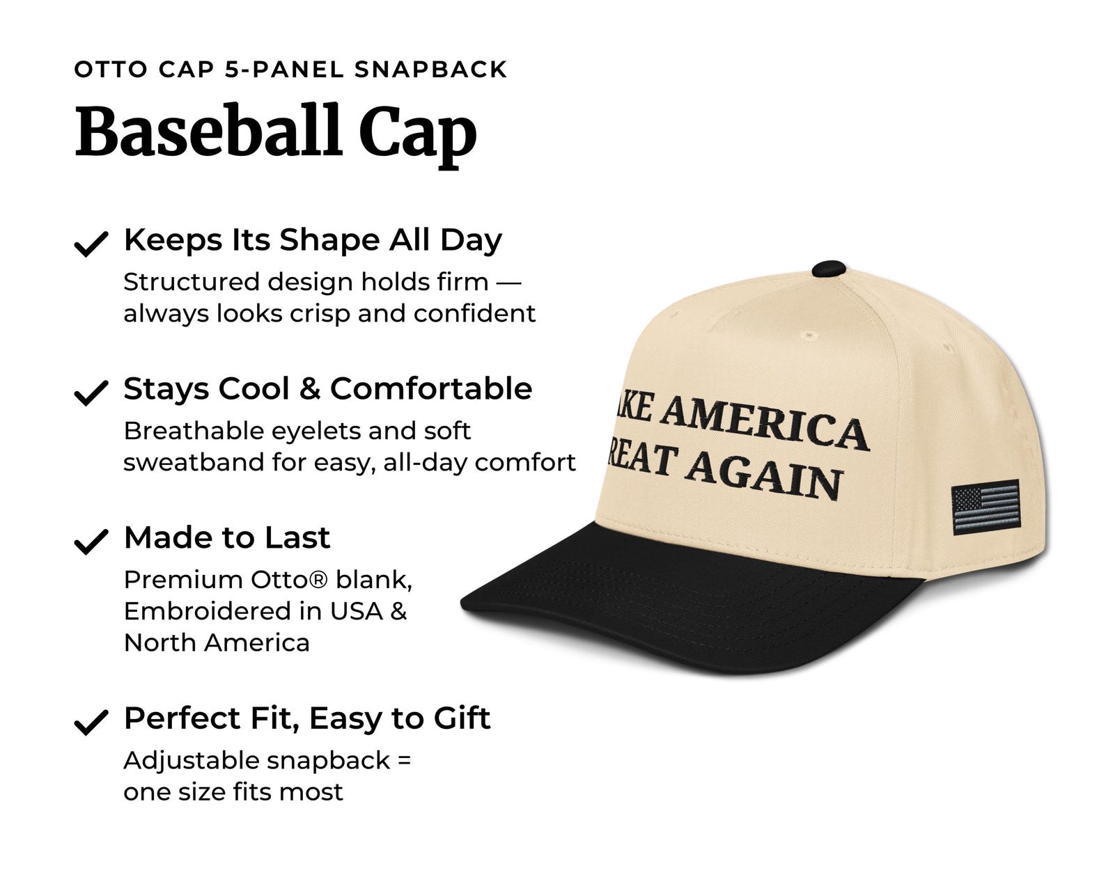 Gorra MAGA negra, regalos de Trump para hombres y mujeres, gorra ...