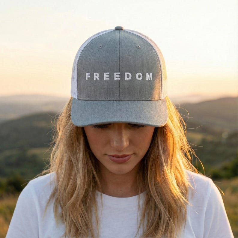 Freedom Trucker Hat, Charlie Kirk Inspired, Patriotic Snapback, MAGA ...